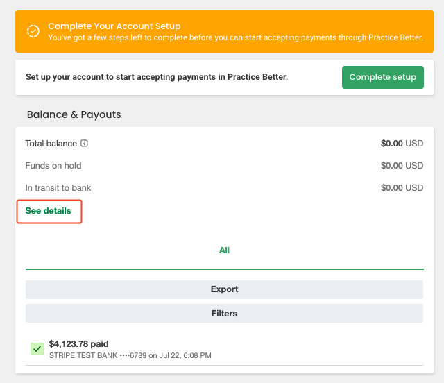 Using the Practice Better Payments Dashboard – Help @ Practice Better