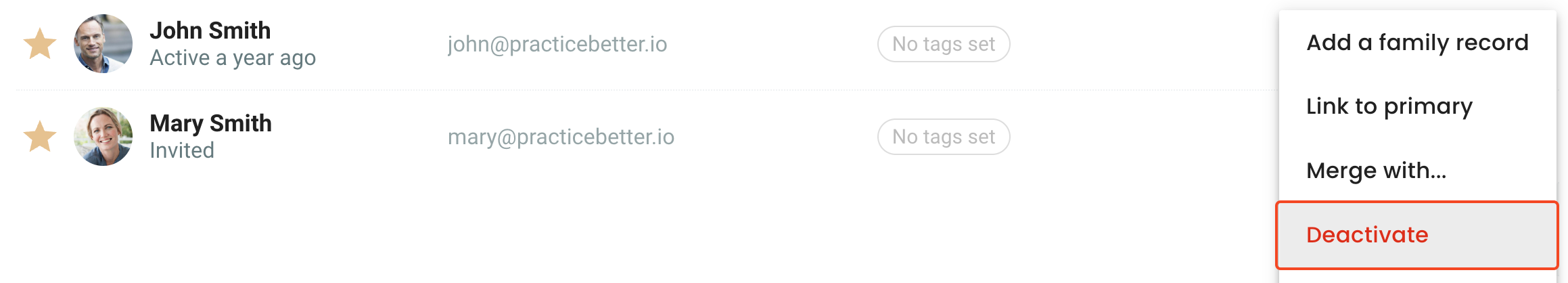 Deactivating and Reactivating Clients – Help @ Practice Better