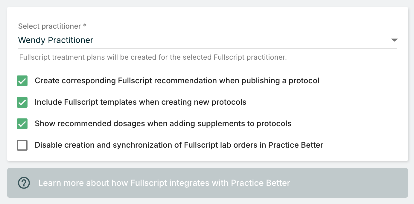 Setting up your Fullscript Integration – Help @ Practice Better
