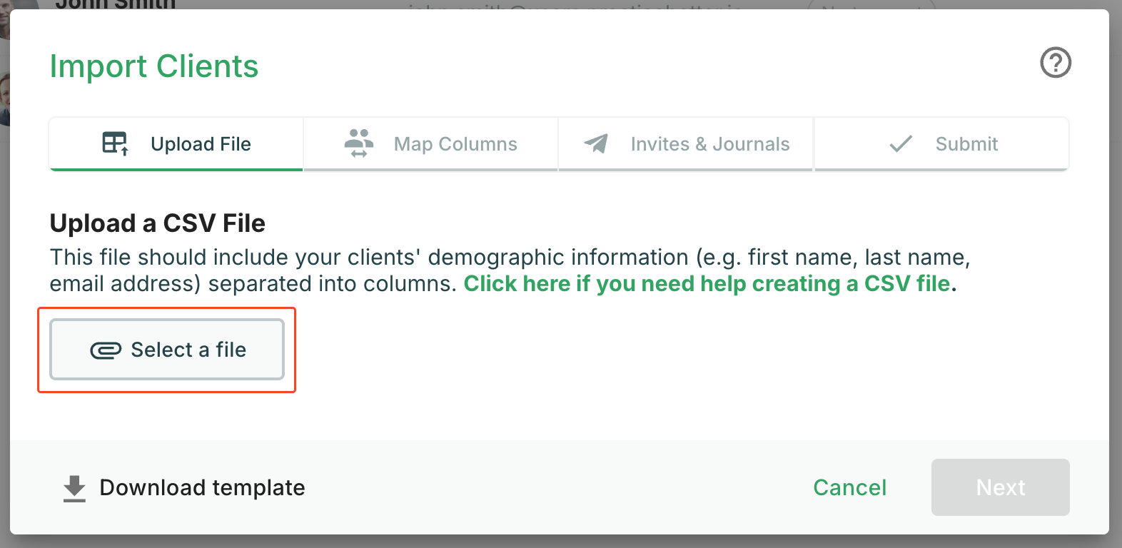 Importing Your Clients – Help @ Practice Better