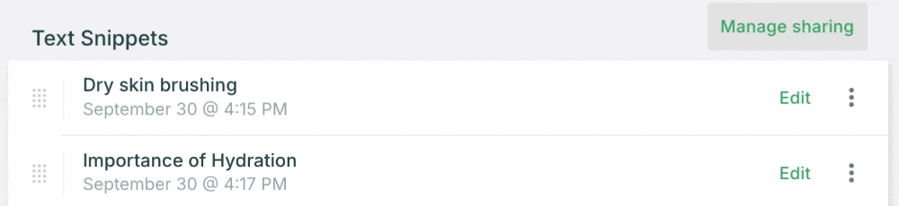 Using Text Snippets – Help @ Practice Better