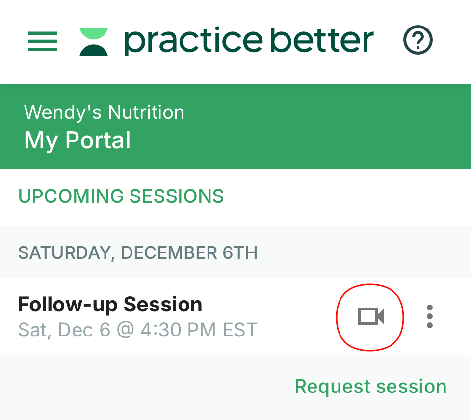 Joining a Telehealth Session From the Client Portal – Help @ Practice Better